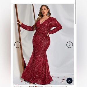 Faeriesty | Dresses | Bridesmaid Womens Dress Burgundy Sequin Long Gown Size S | Poshmark